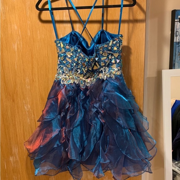 Dresses | Blue Iridescent Dress | Poshmark